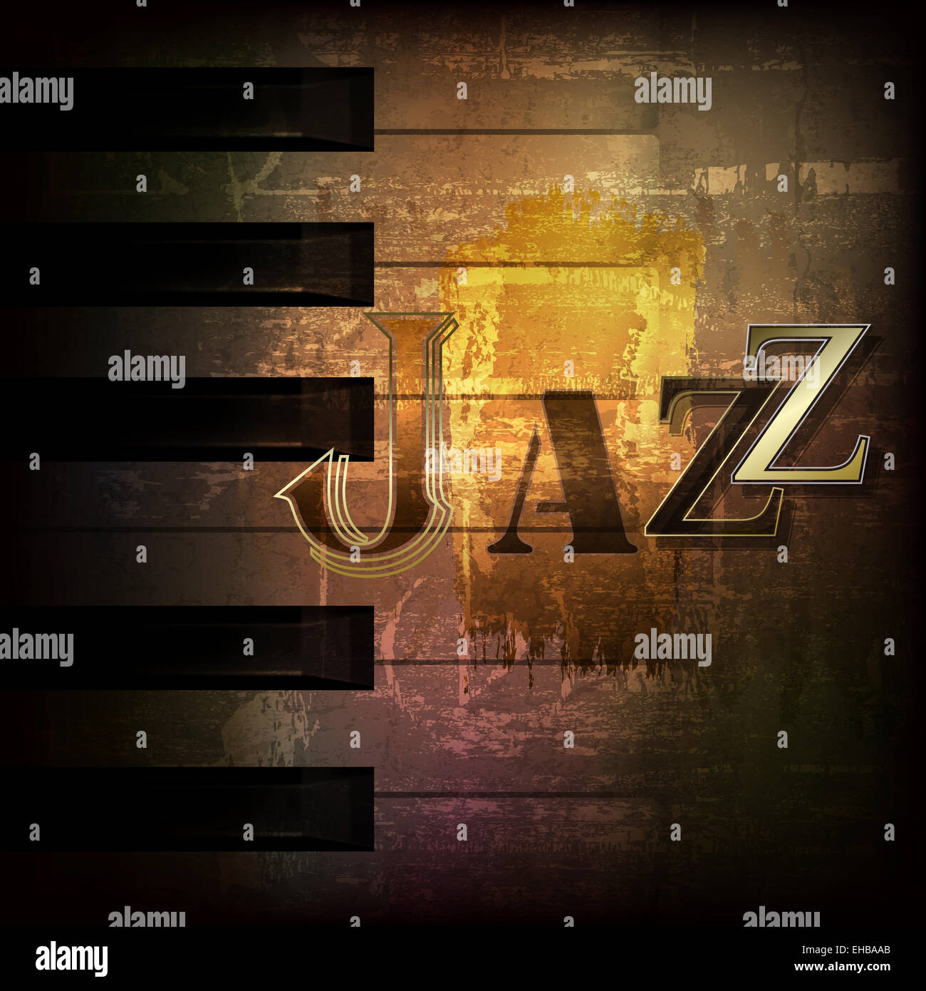 abstract brown grunge music background with word Jazz Stock Photo - Alamy