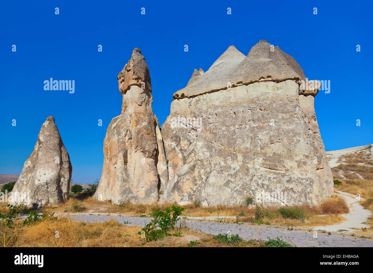 Rock formations in Cappadocia Turkey Stock Photo - Alamy