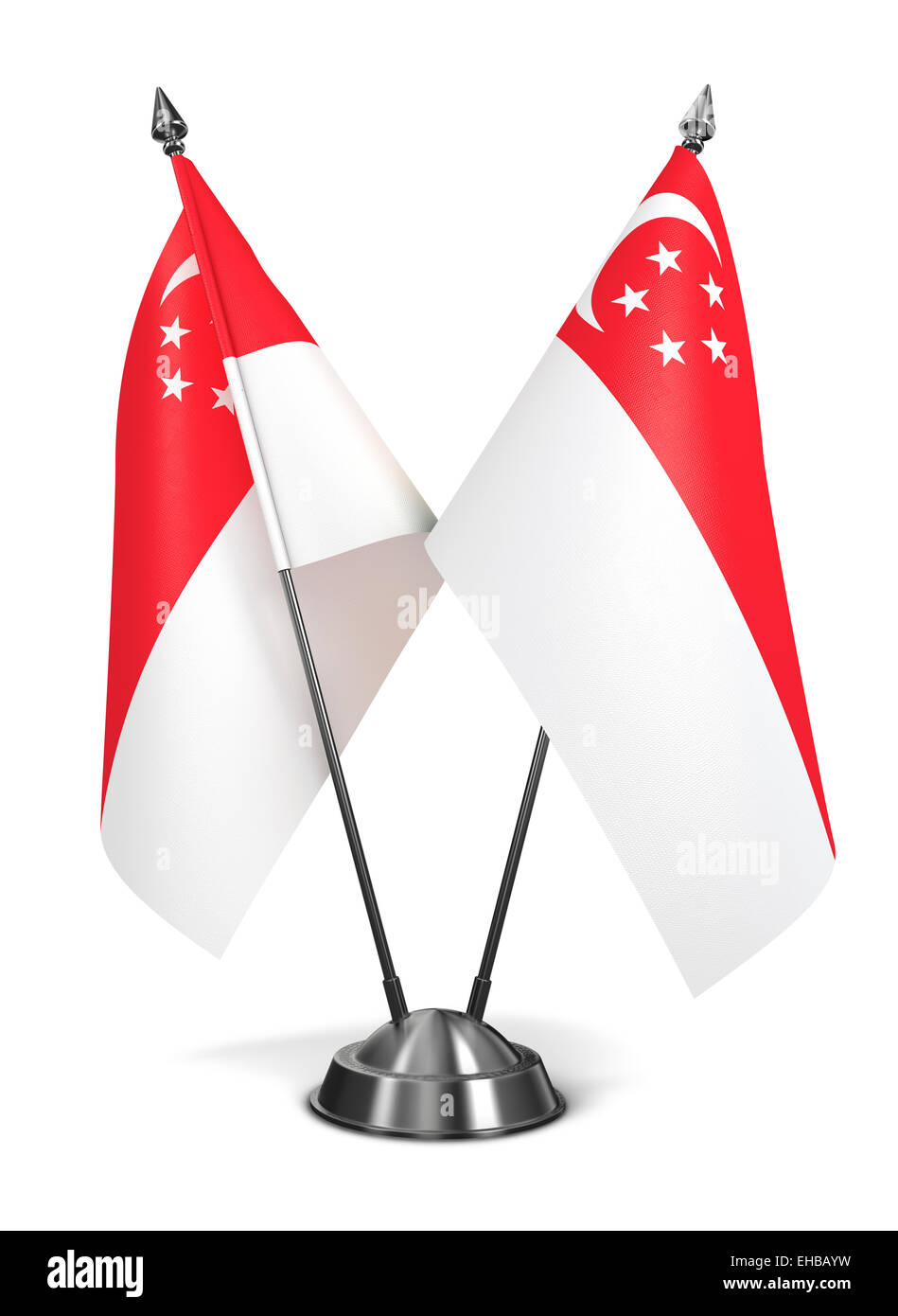 Singapore - Miniature Flags Isolated on White Background Stock Photo ...