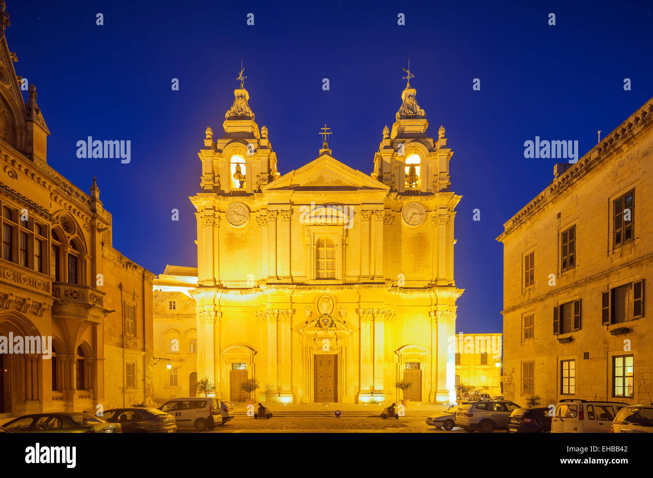 Mdina night malta hi-res stock photography and images - Alamy