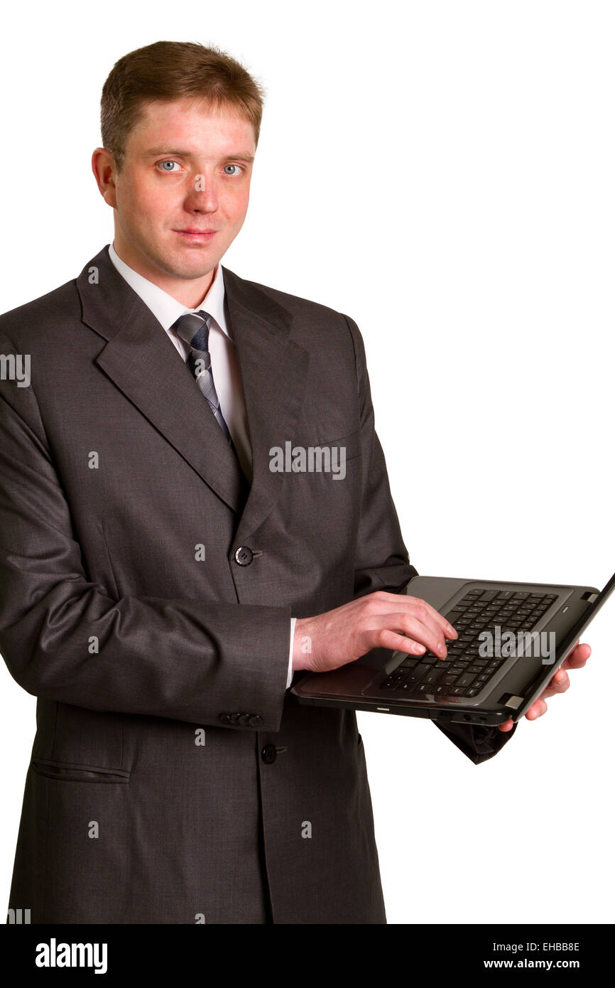 Businessman using laptop computer Stock Photo - Alamy Businessman using laptop computer Stock Photo - Alamy