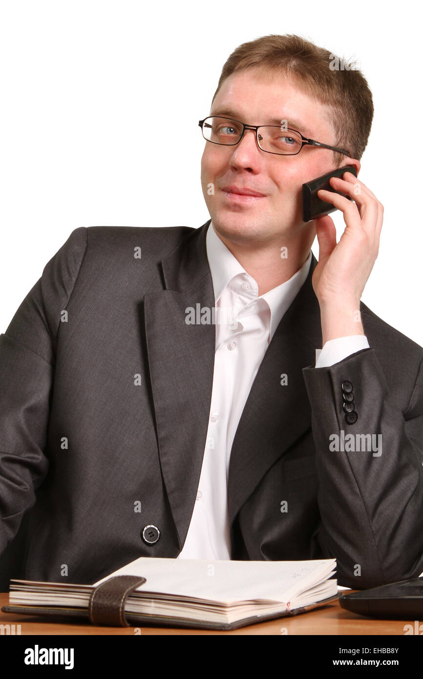 business man making a phone call Stock Photo - Alamy