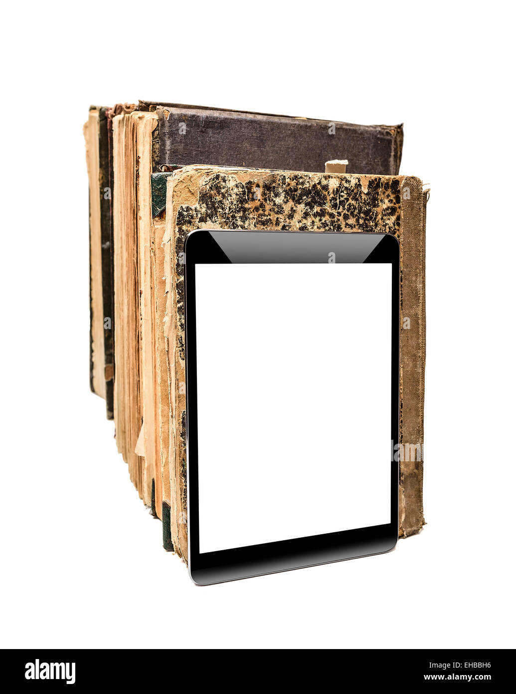 Books and tablet pc Stock Photo - Alamy