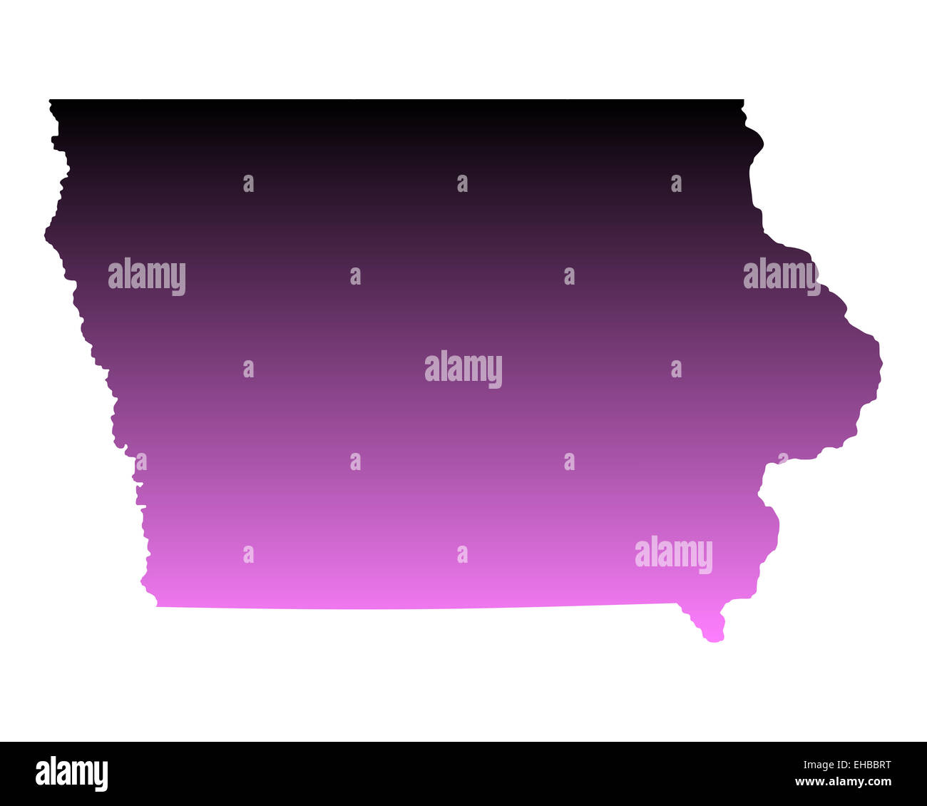 Map of Iowa Stock Photo - Alamy