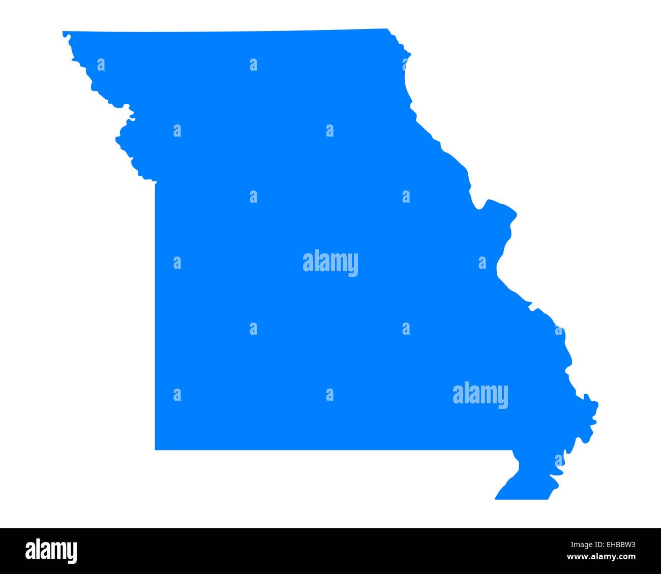 Map of Missouri Stock Photo - Alamy