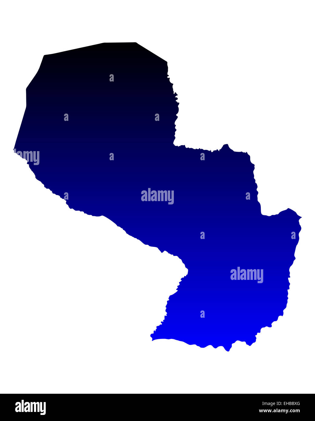 Map of Paraguay Stock Photo - Alamy