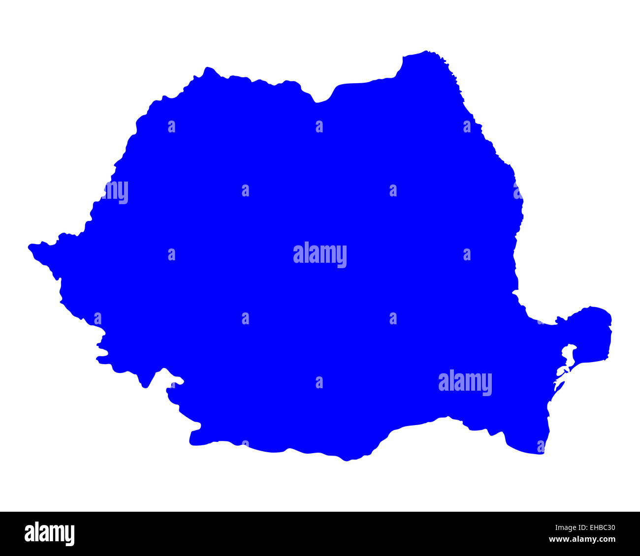 Map of Romania Stock Photo - Alamy