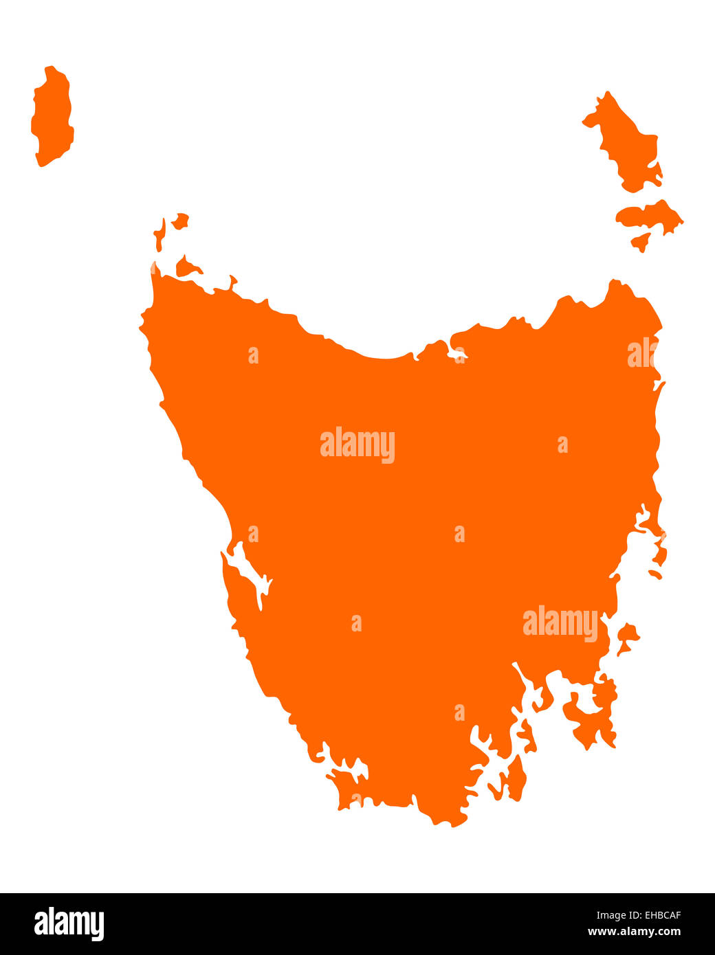 Map of Tasmania Stock Photo - Alamy