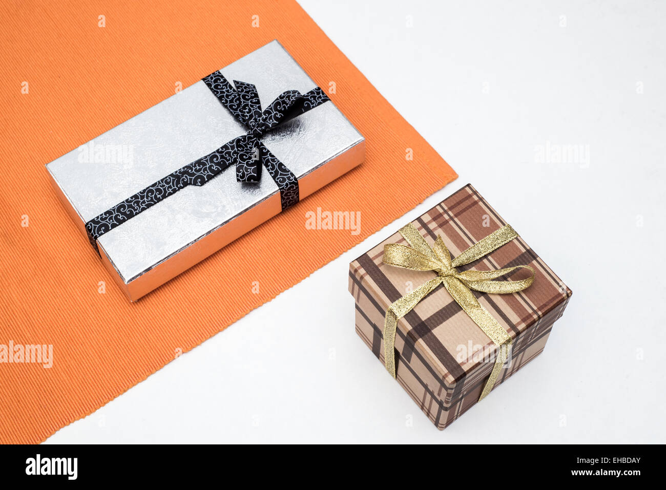 Silver wrapped box isolated hi-res stock photography and images - Alamy