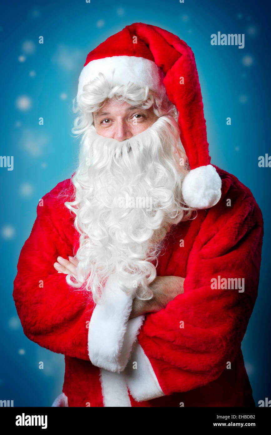 Santa in red coat hi-res stock photography and images - Alamy