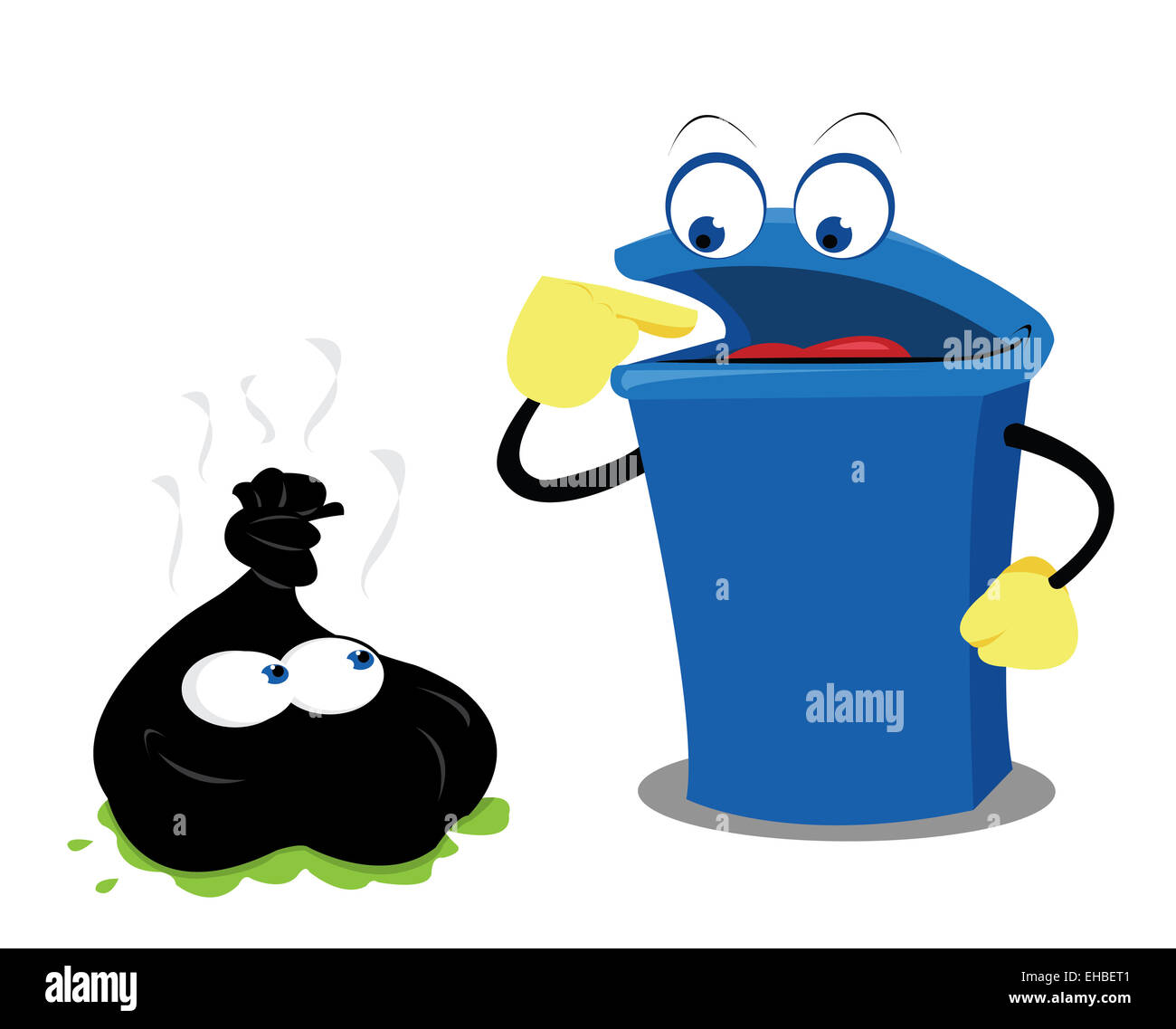 Cartoon garbage Cut Out Stock Images & Pictures - Alamy