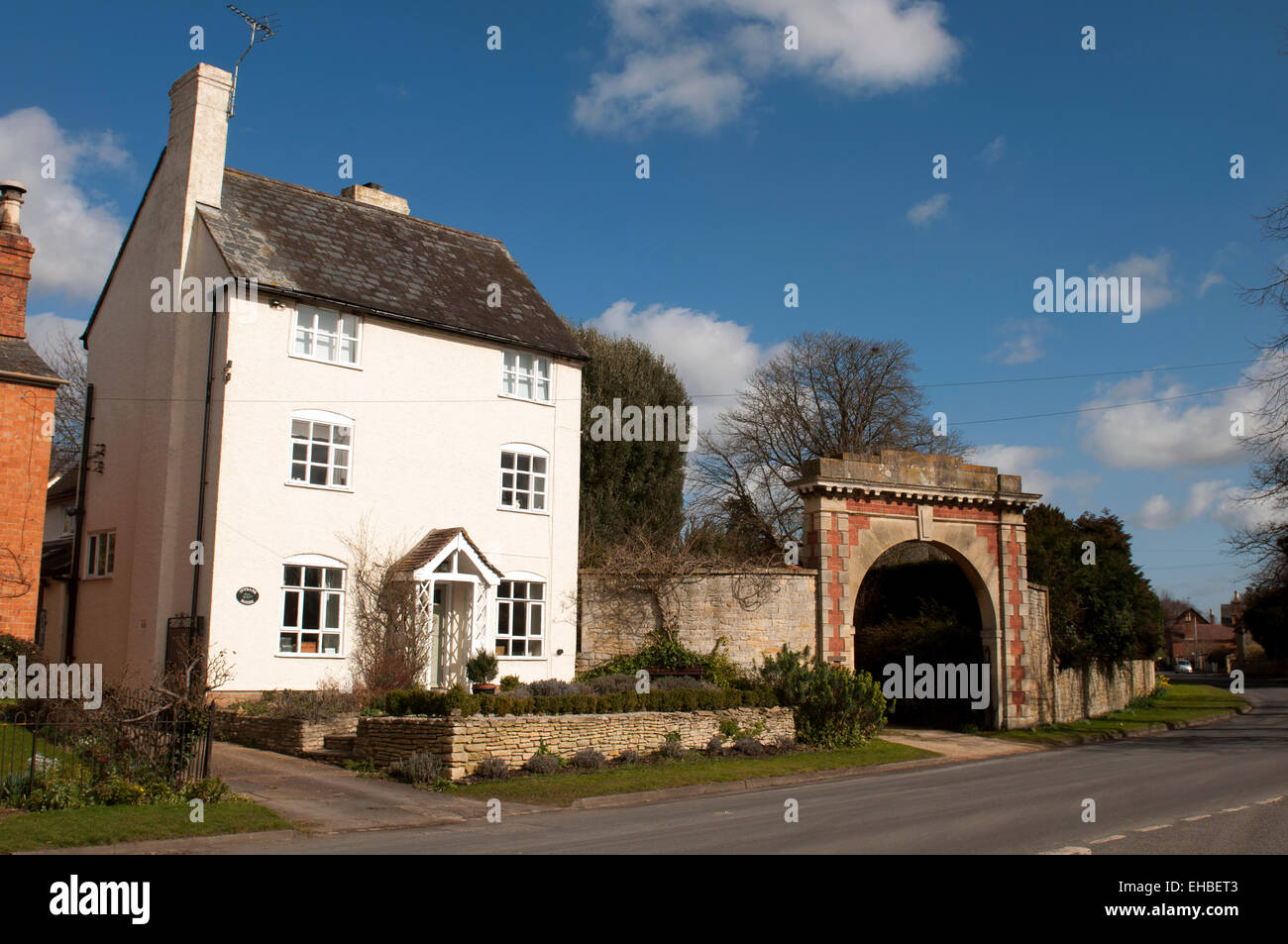 Village view including the archway to the Grange, Beckford ...