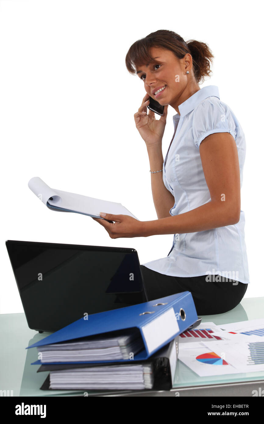 Office worker surrounded by paperwork Stock Photo - Alamy
