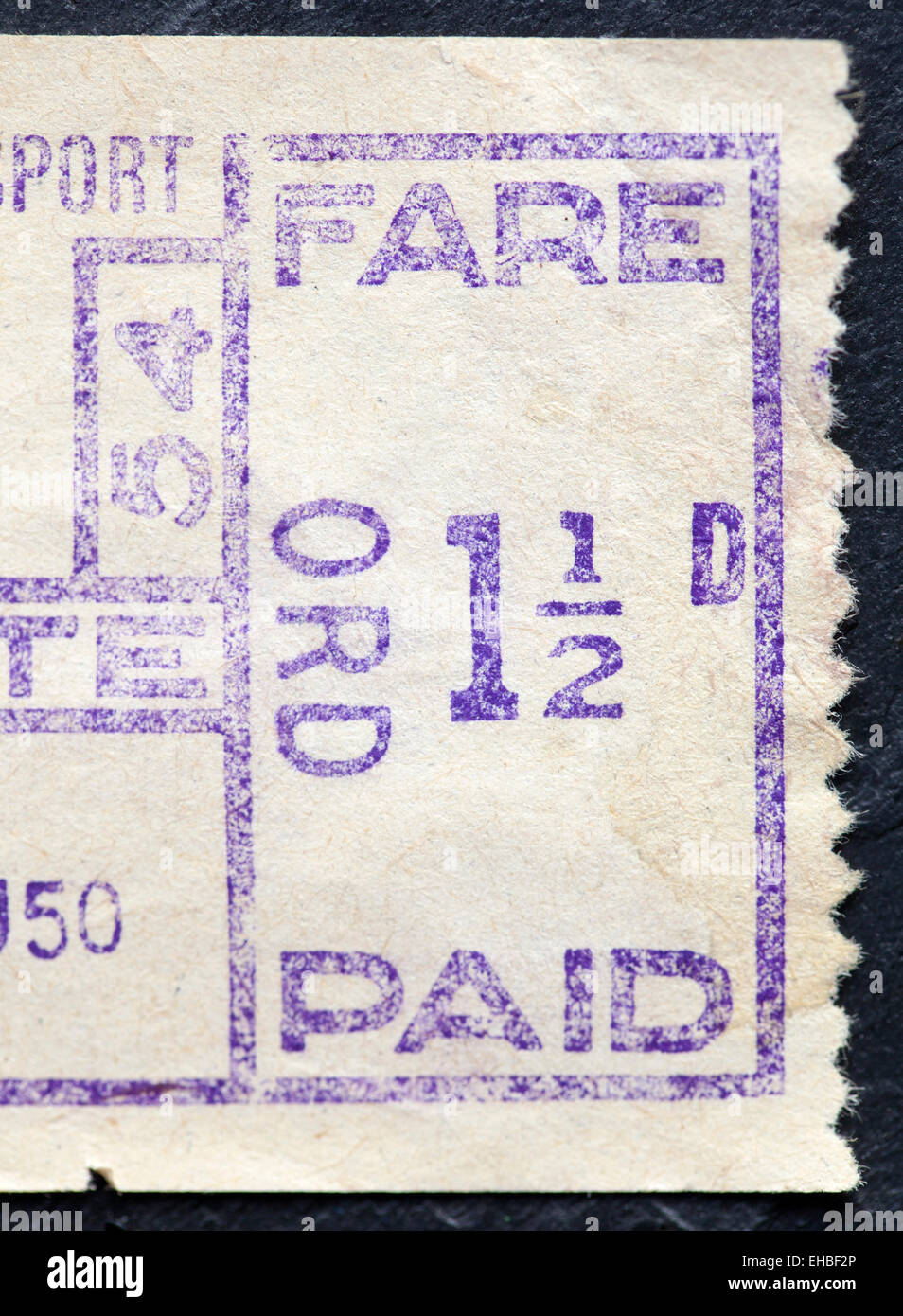 Old london transport bus ticket hi-res stock photography and images - Alamy