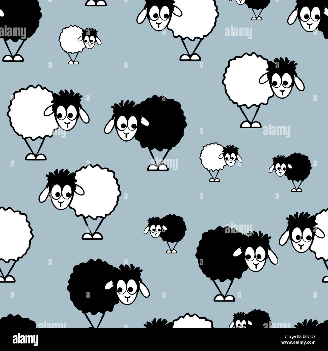 Seamless pattern, funny sheep Stock Photo - Alamy