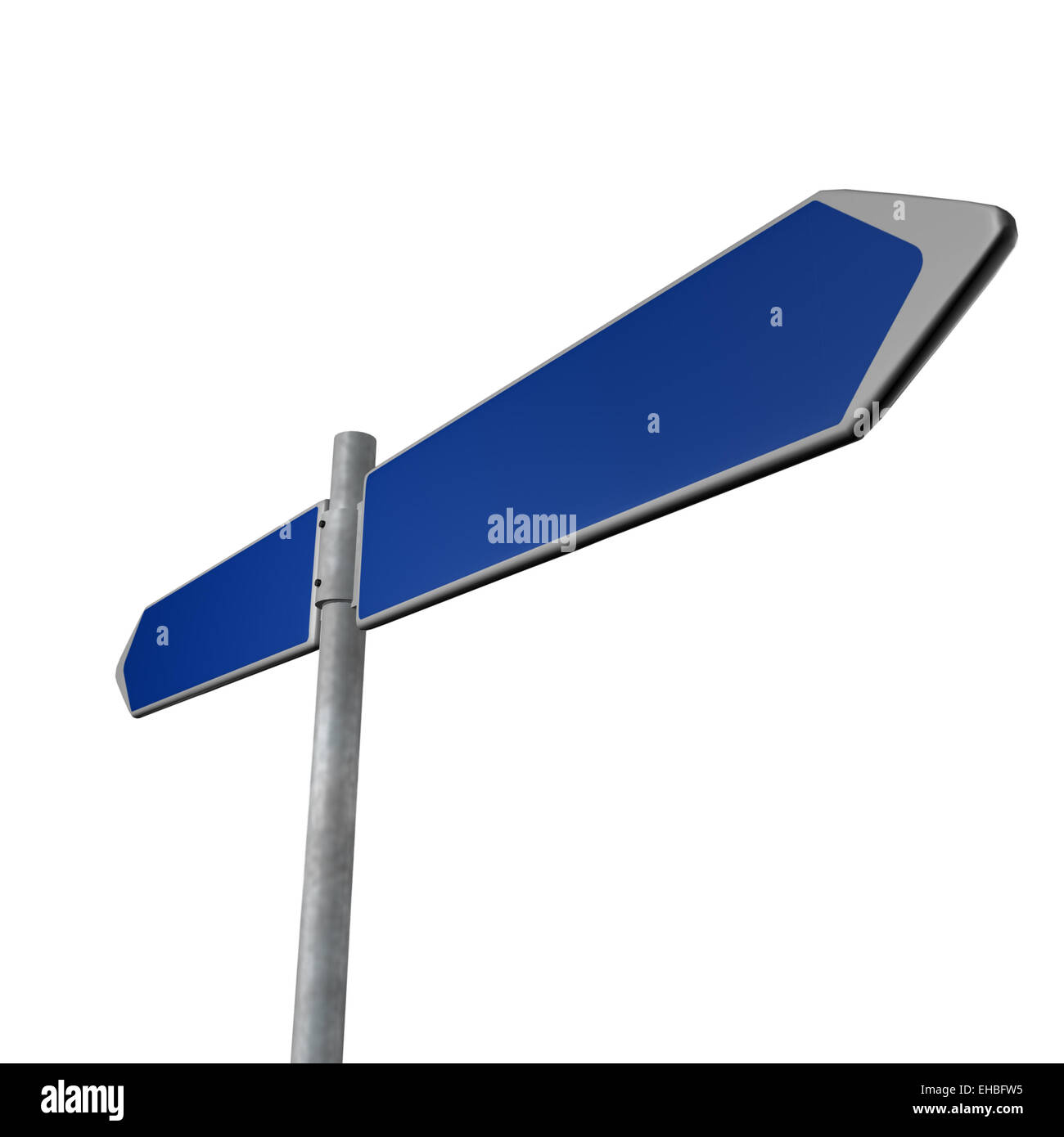 BLue directionl signs on a white background Stock Photo - Alamy