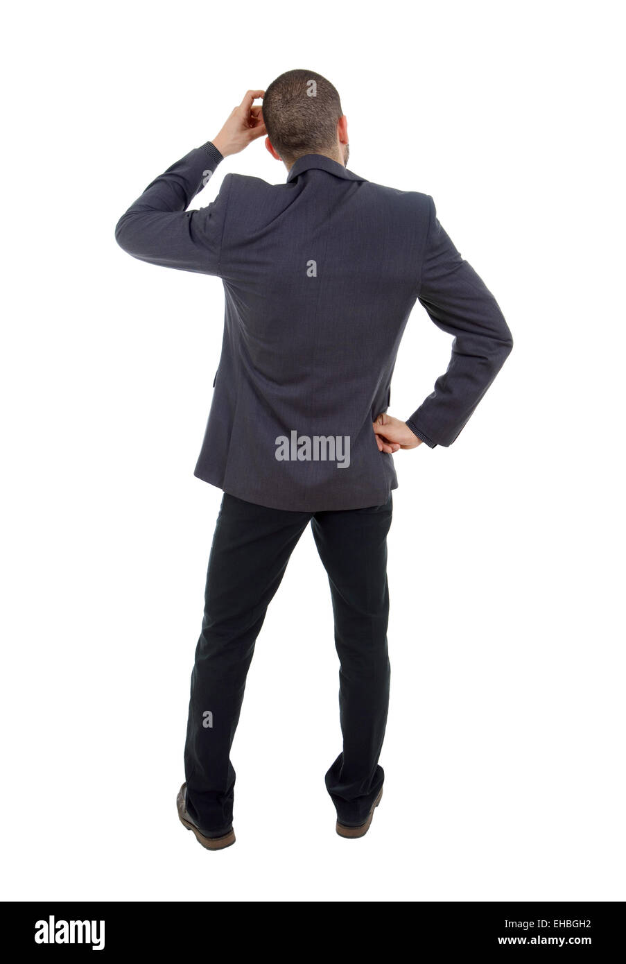 young business man full body from back Stock Photo - Alamy