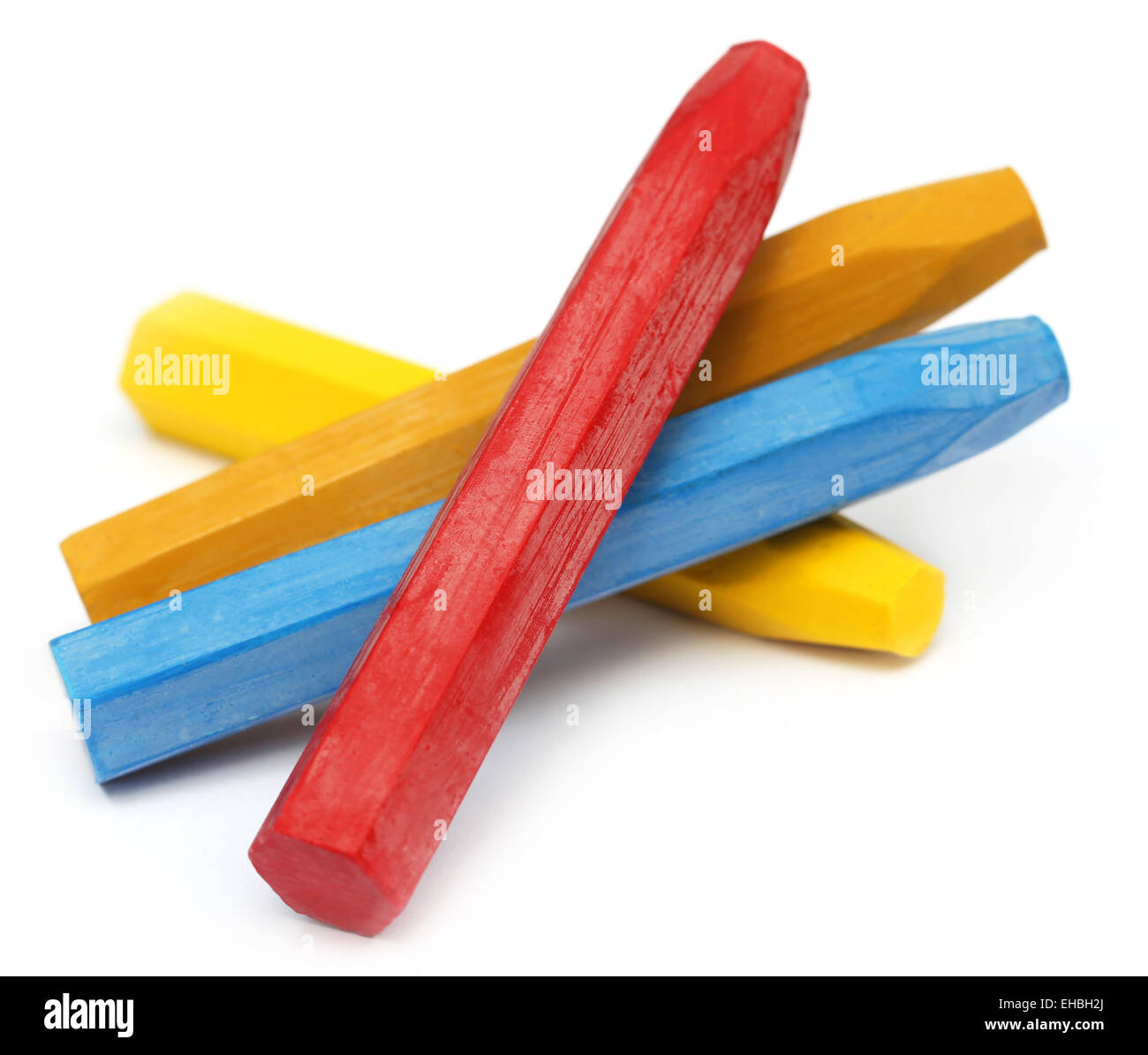 Color sticks over white background Stock Photo - Alamy