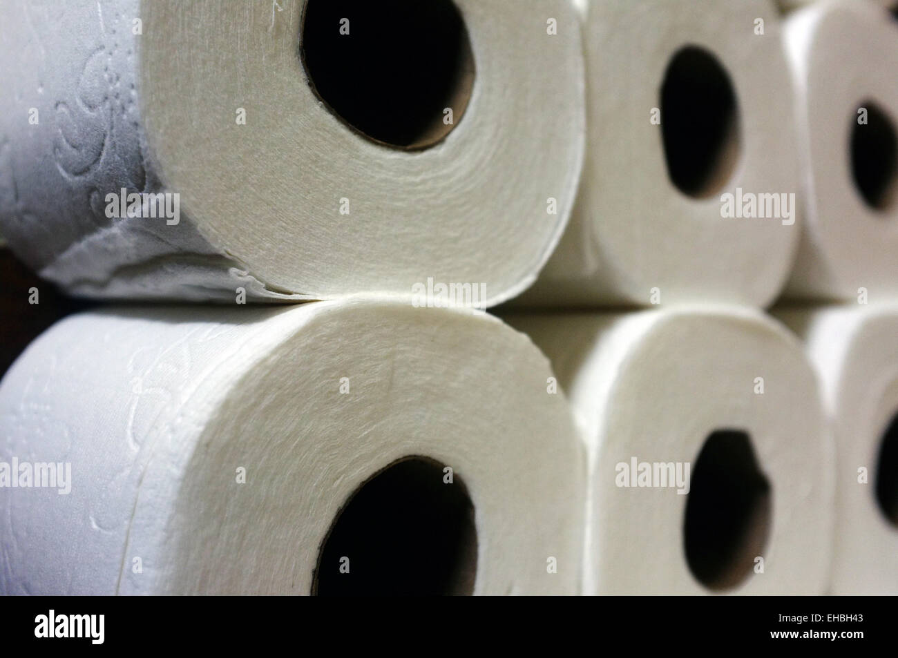 A pile of toilet paper rolls Stock Photo - Alamy