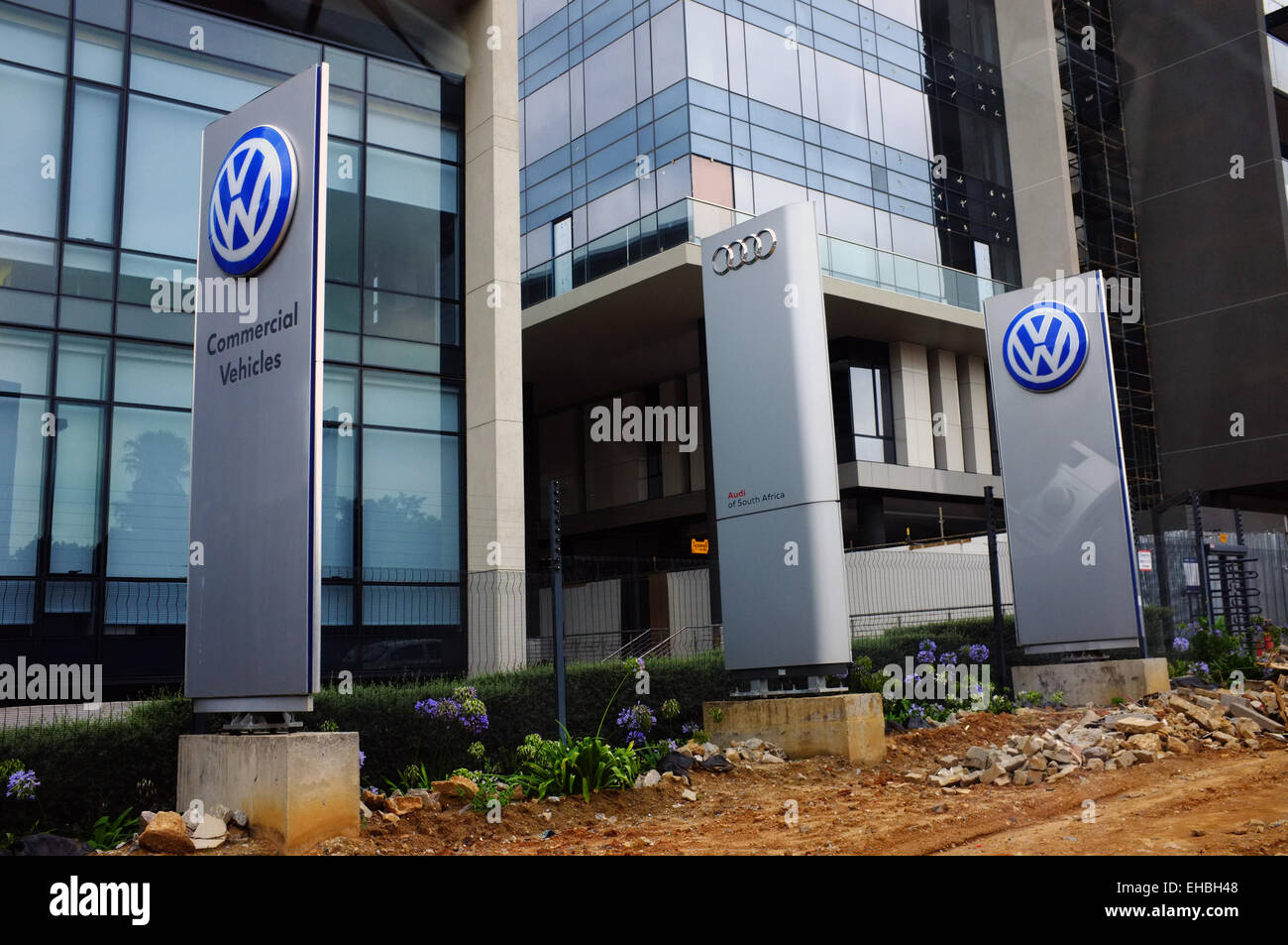 VW and Audi dealership signs in Johannesburg, South Africa Stock Photo ...