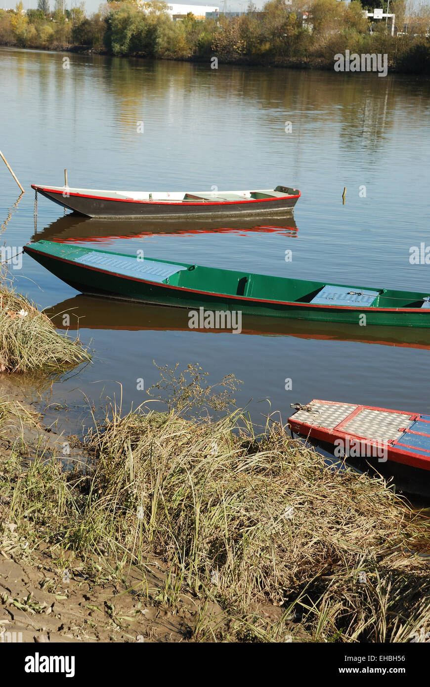 boat on a river Stock Photo - Alamy