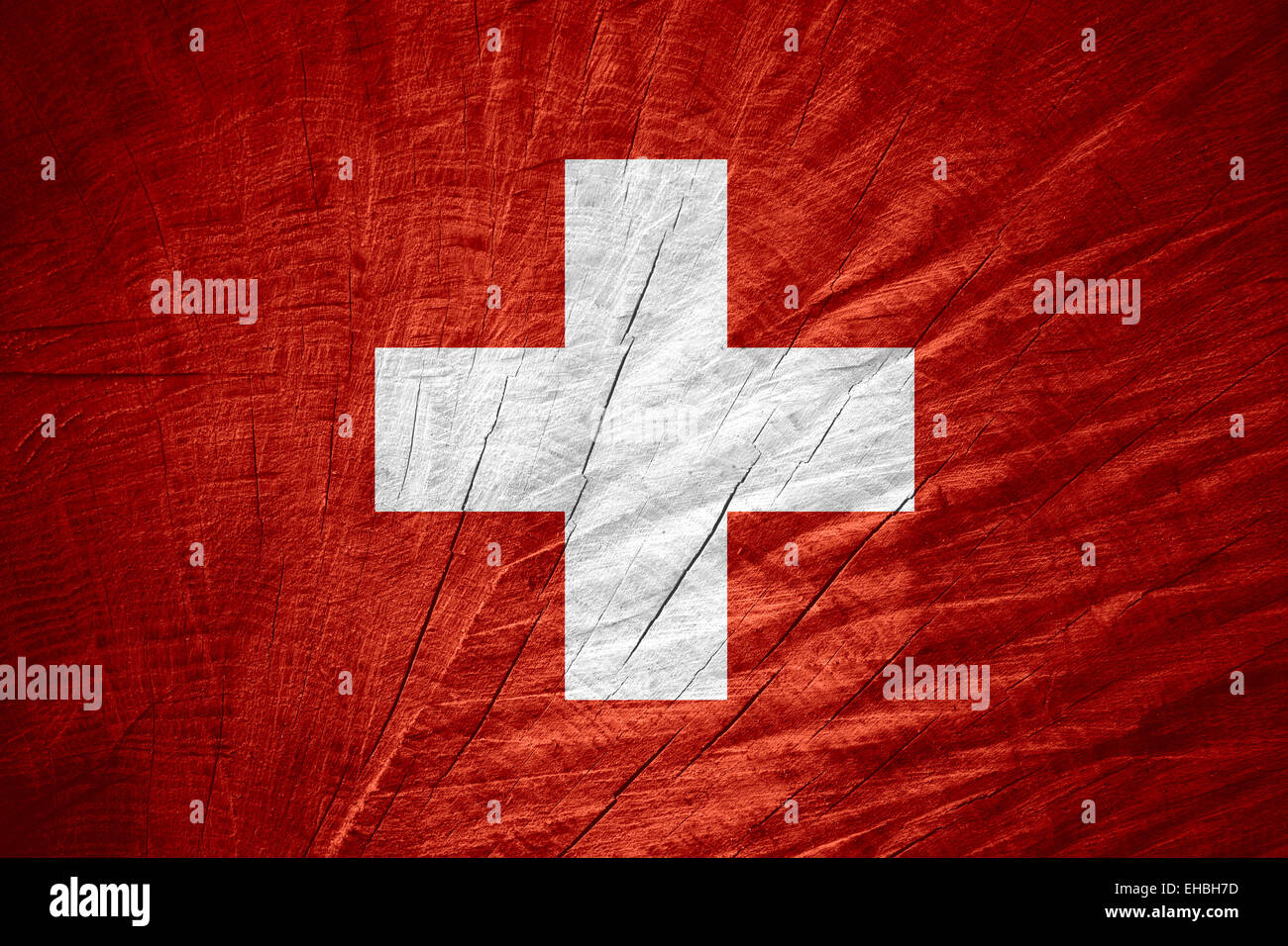 Switzerland flag or banner on wooden texture Stock Photo - Alamy