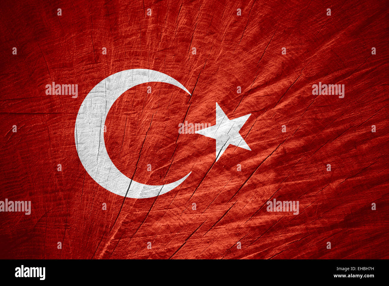 Turkey flag or Turkish banner on wooden texture Stock Photo - Alamy
