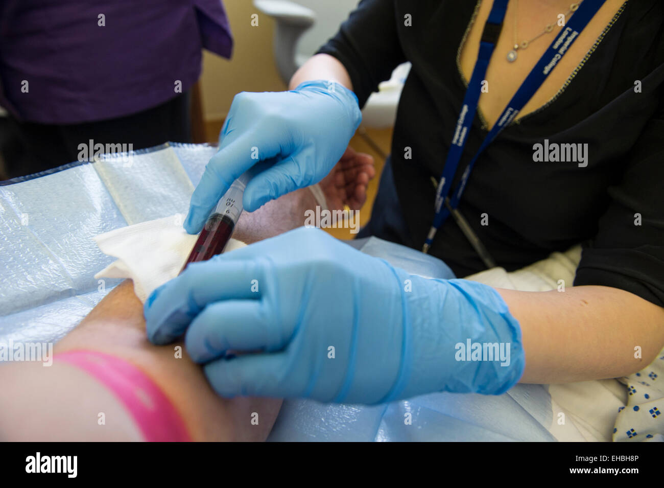 A man has a blood test in a hospital Stock Photo - Alamy