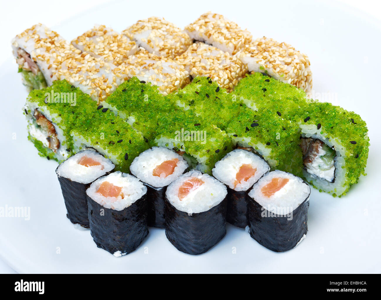 Roll made caviar Stock Photo - Alamy
