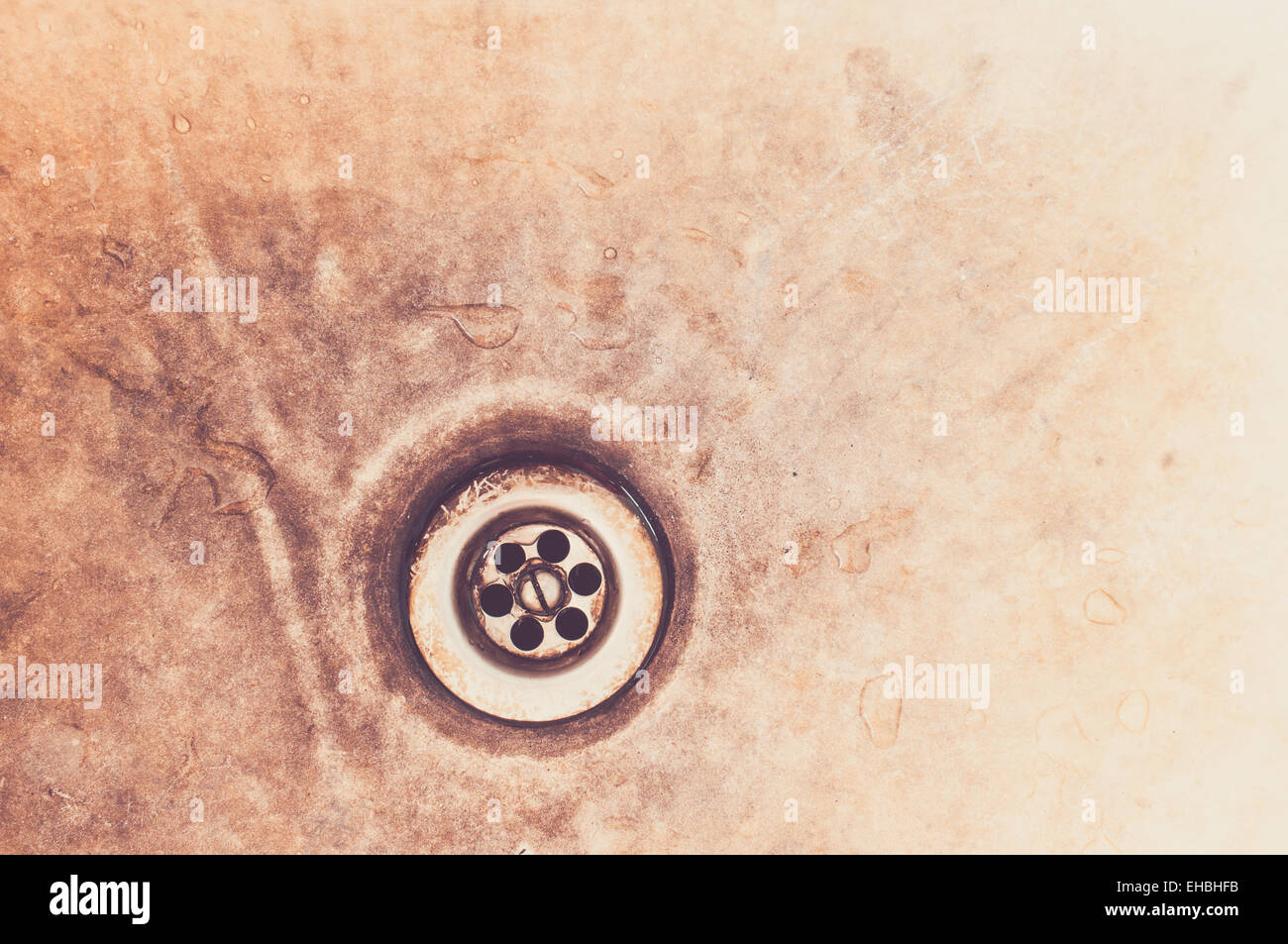 Drain old rusty sink for background Stock Photo - Alamy