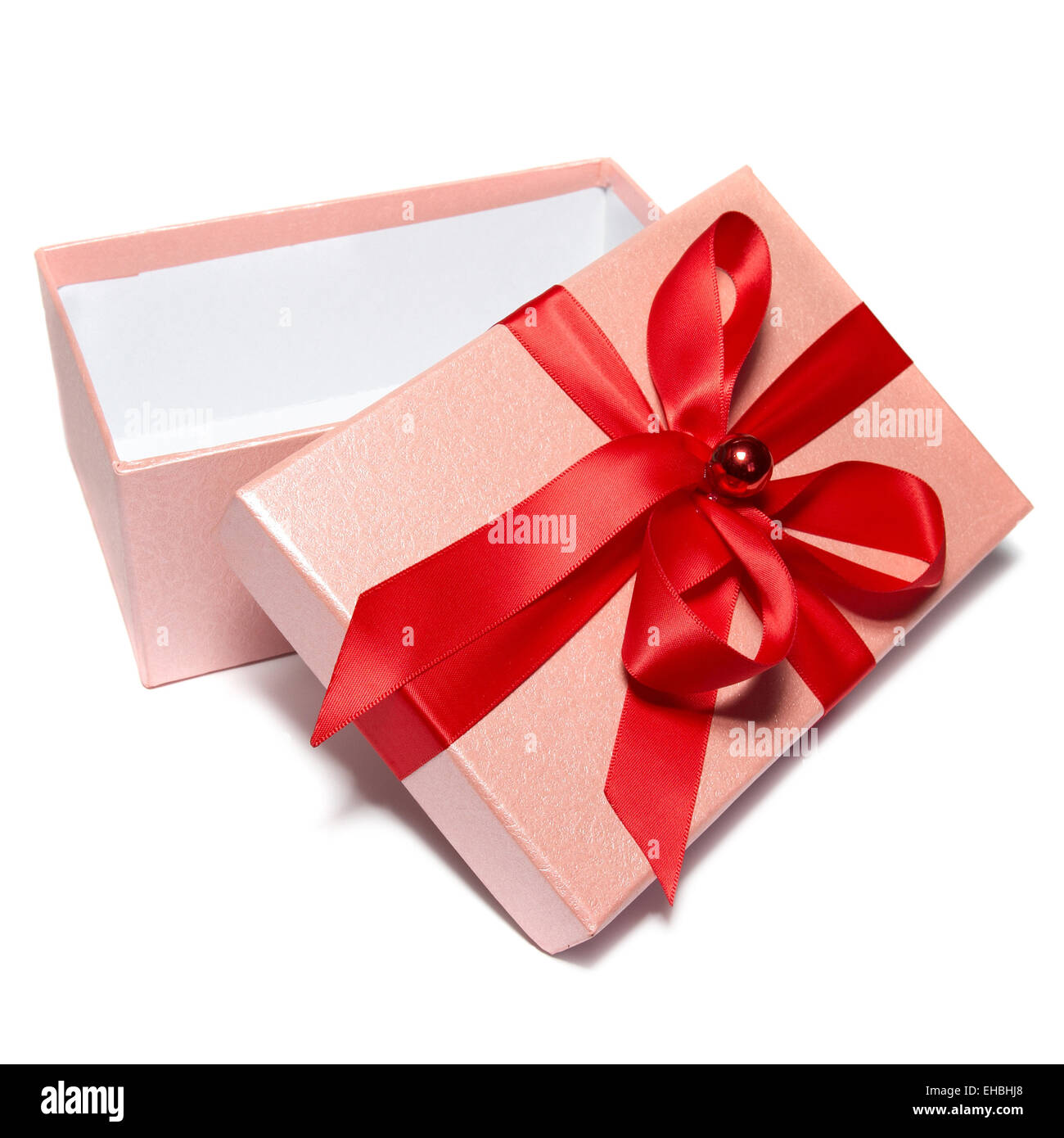 Open gift box isolated on white background Stock Photo - Alamy