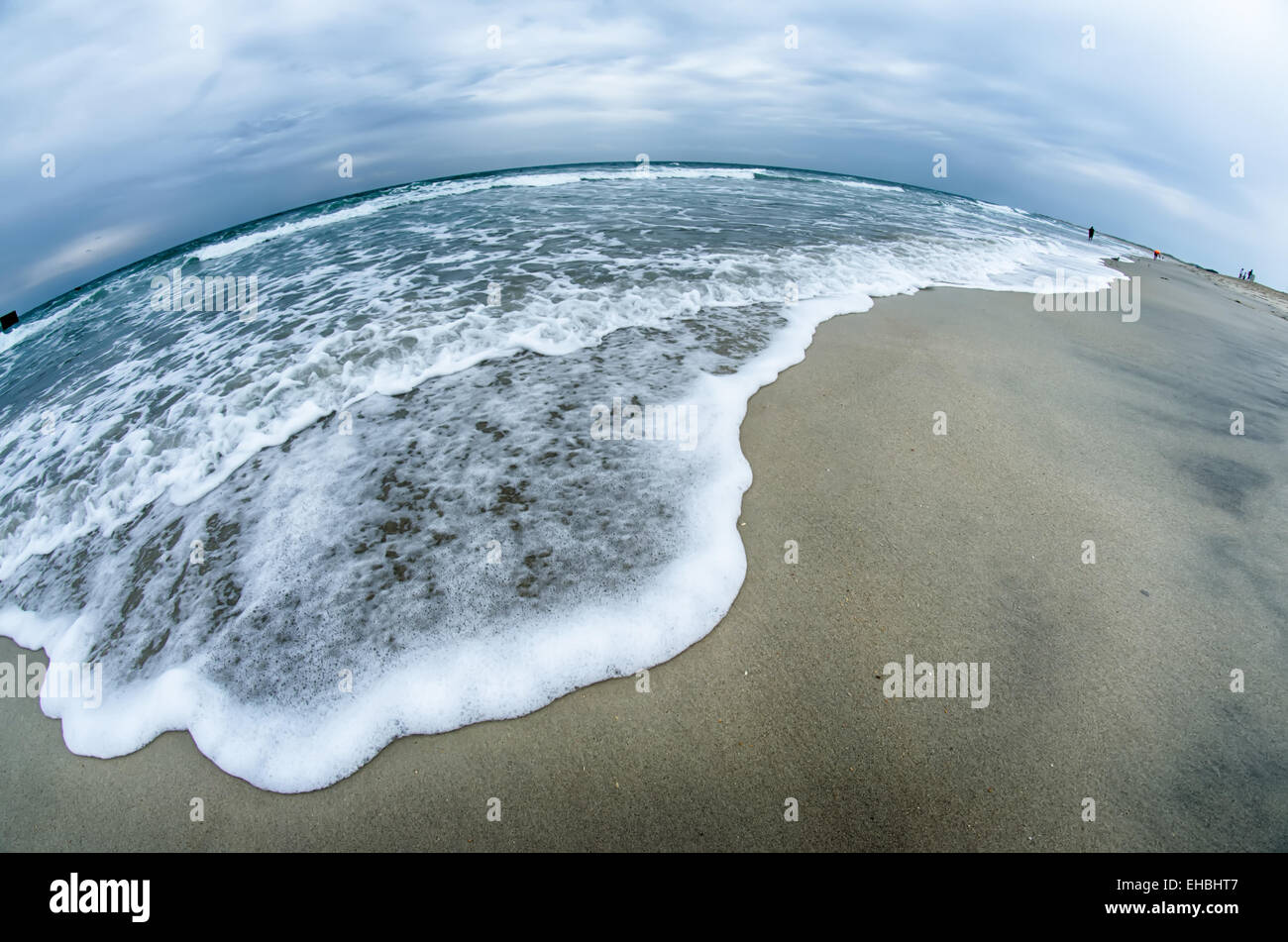 seascape with waves and sand beach Stock Photo - Alamy