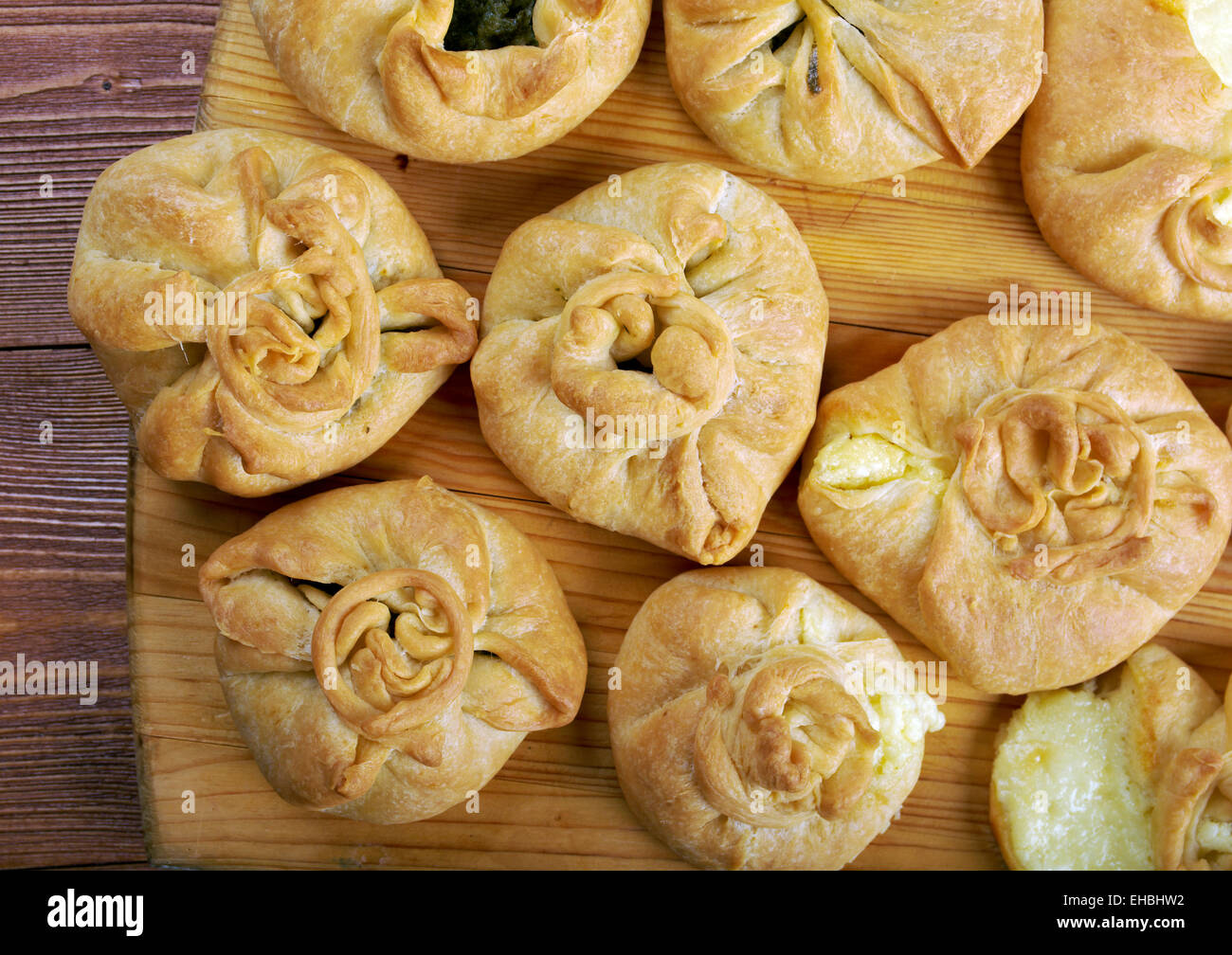 Russian pies with cheese Stock Photo - Alamy