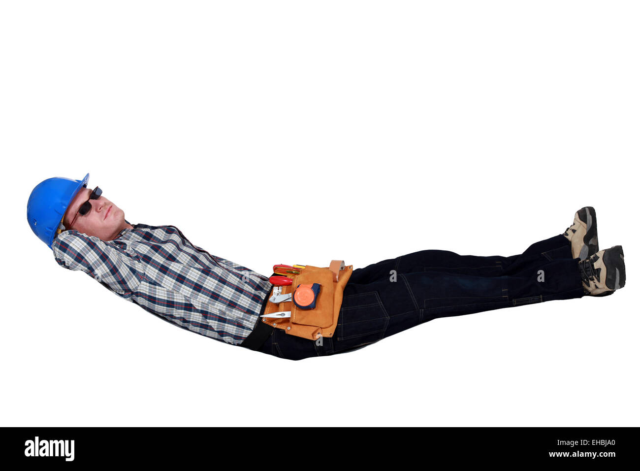 Construction worker at home relax hi-res stock photography and images ...