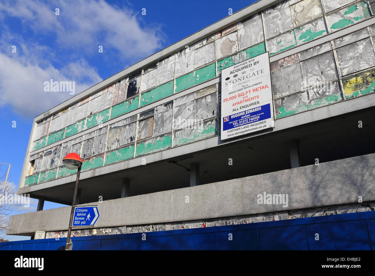 Victoria House a derelict building in North Cheam, London Borough of ...