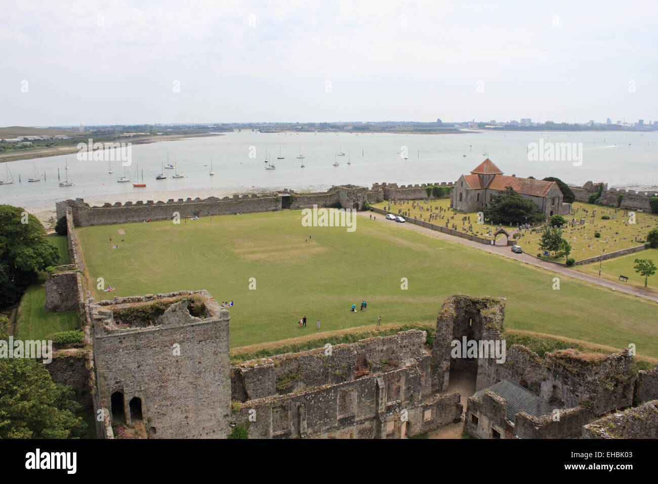 Portchester Castle is a medieval castle in Fareham, Hampshire, England ...