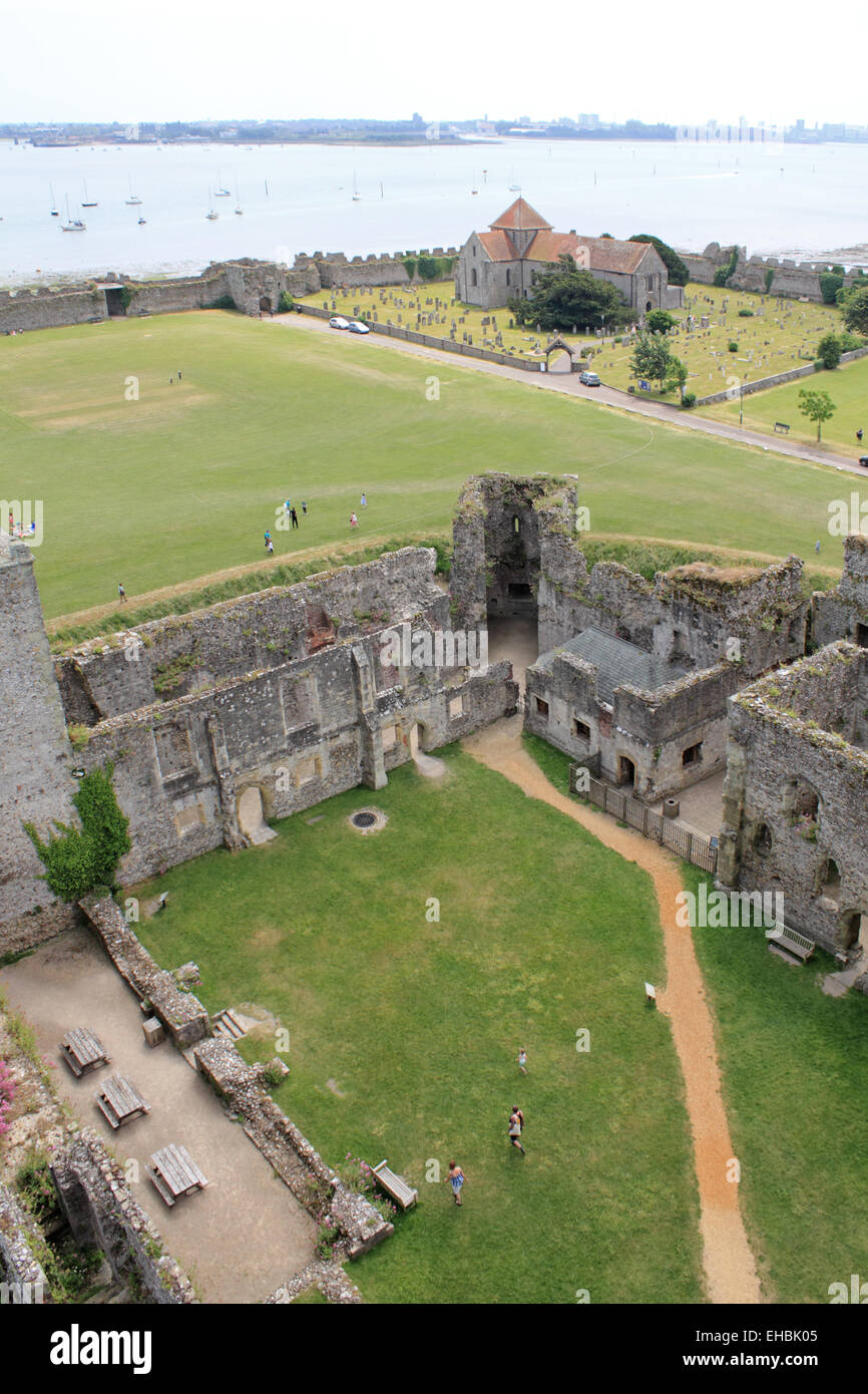 Portchester Castle is a medieval castle in Fareham, Hampshire, England ...