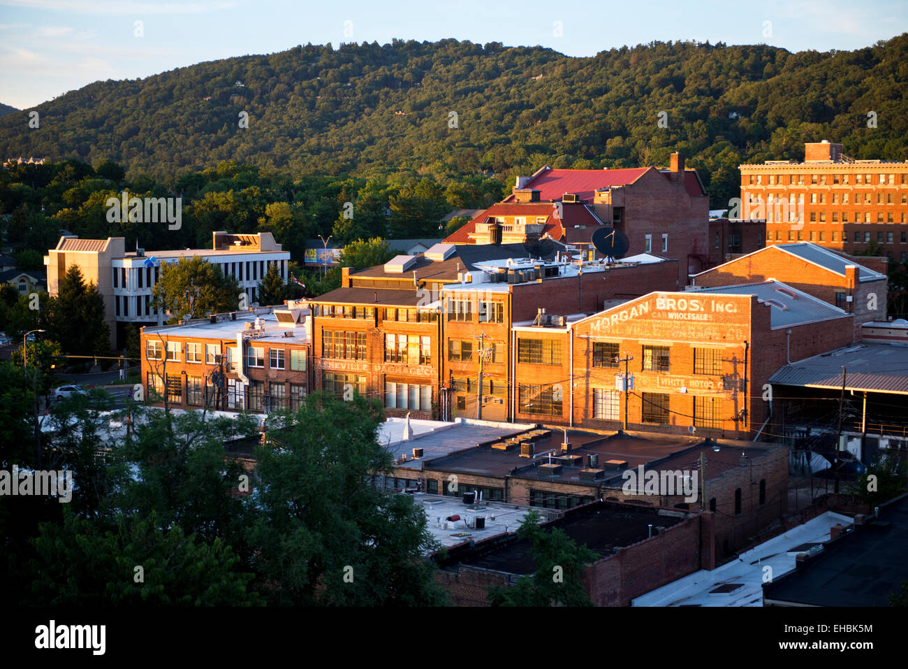 Aerial view downtown asheville nc hi-res stock photography and images ...