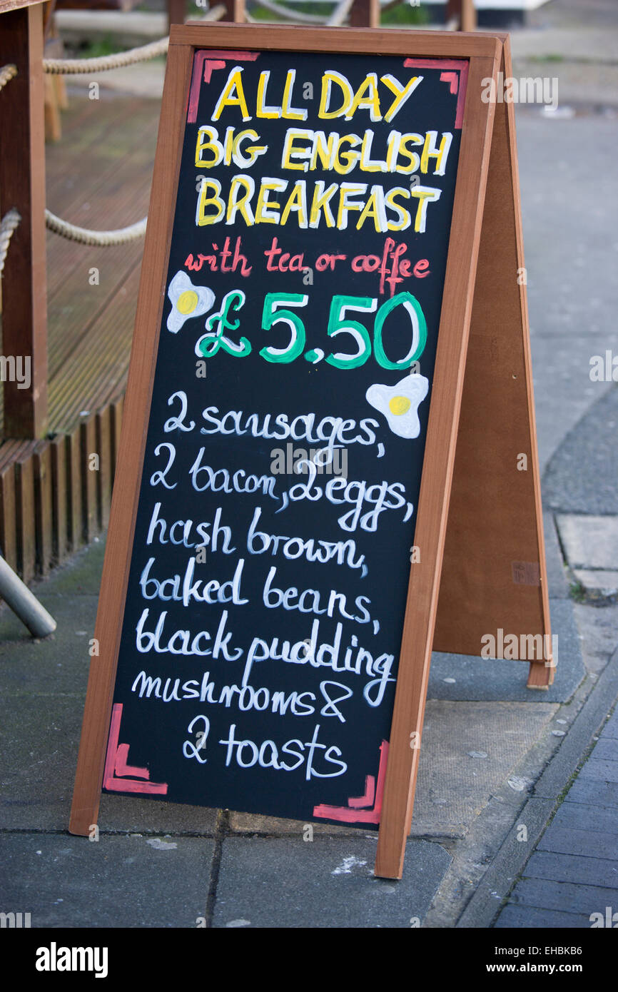 Food, Meal, Restaurant, A-board advertising All Day Big English ...