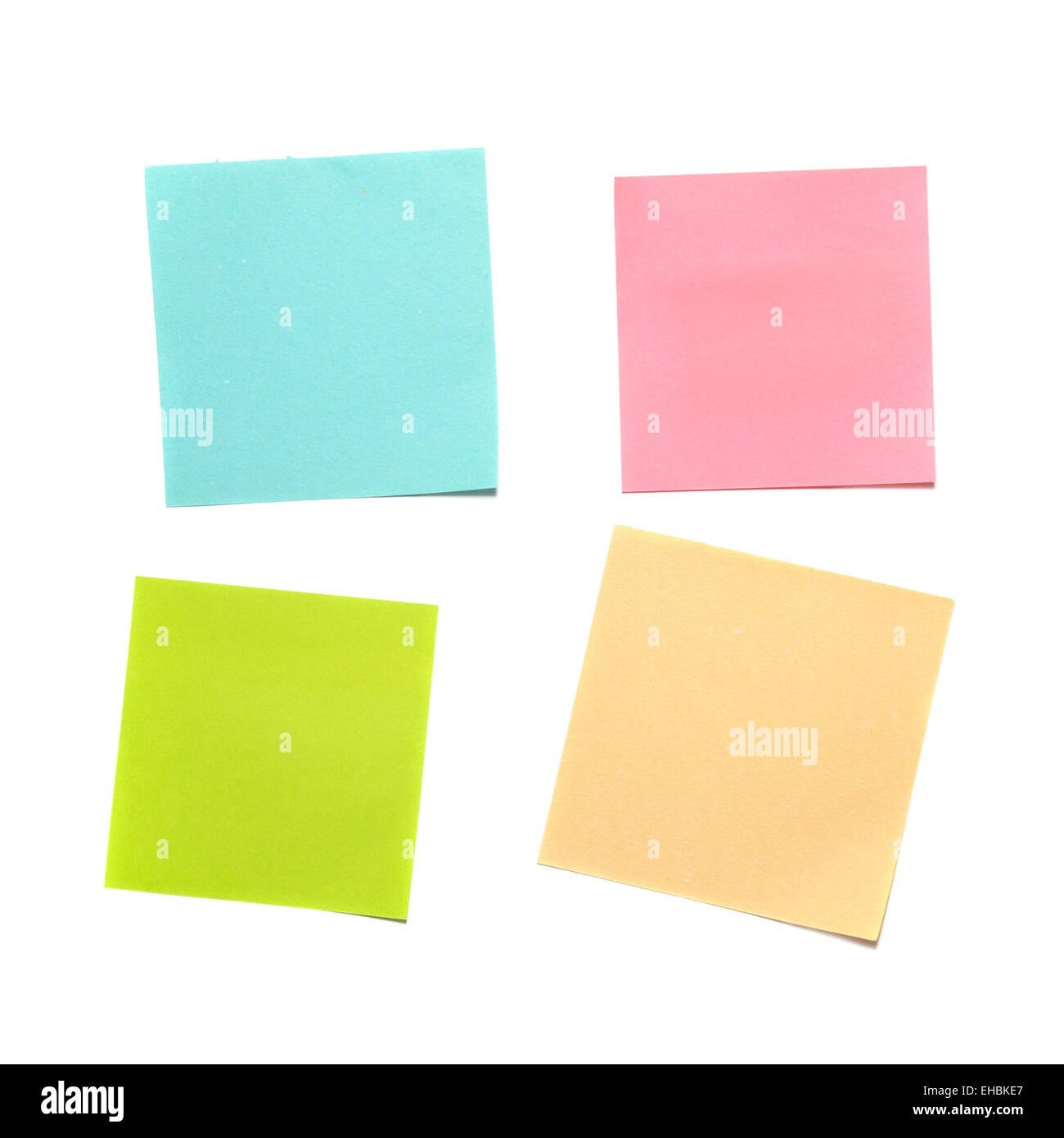 Different color stickers isolated on white background Stock Photo - Alamy