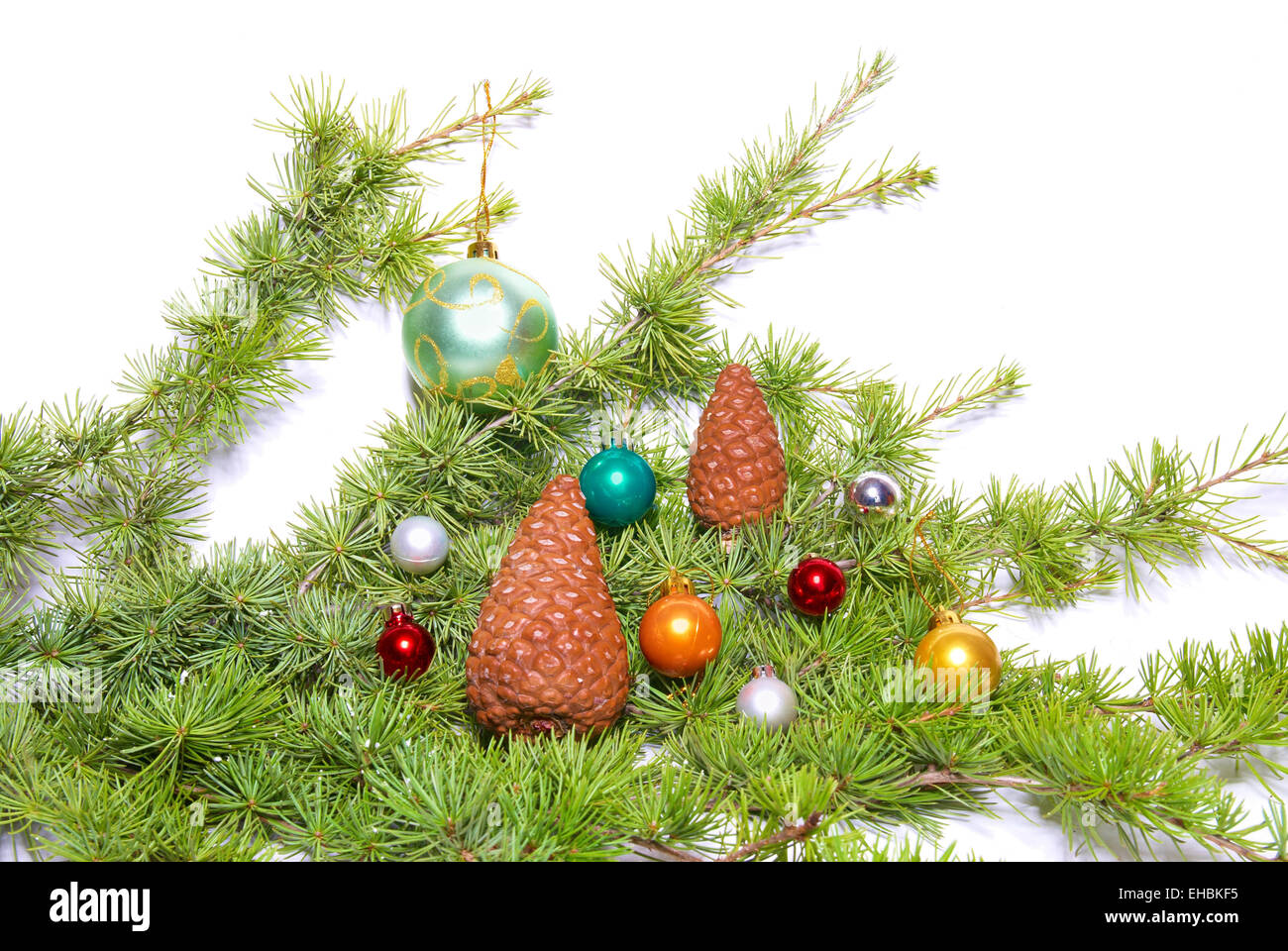 Pine cone tree baubles hi-res stock photography and images - Alamy