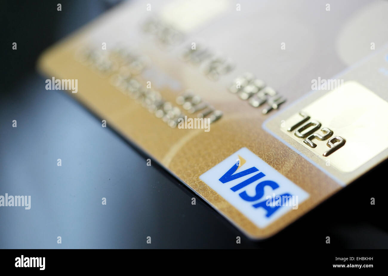 A visa credit card is on display on a table in Berlin The European ...