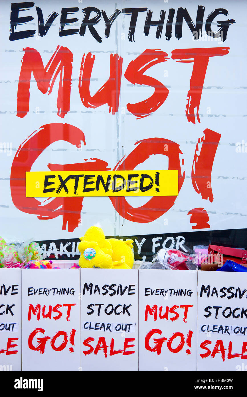 Business Shops Shopping Everything Must Go Extended Sale Sign In The Business Shops Shopping Everything Must Go Extended Sale Sign In The