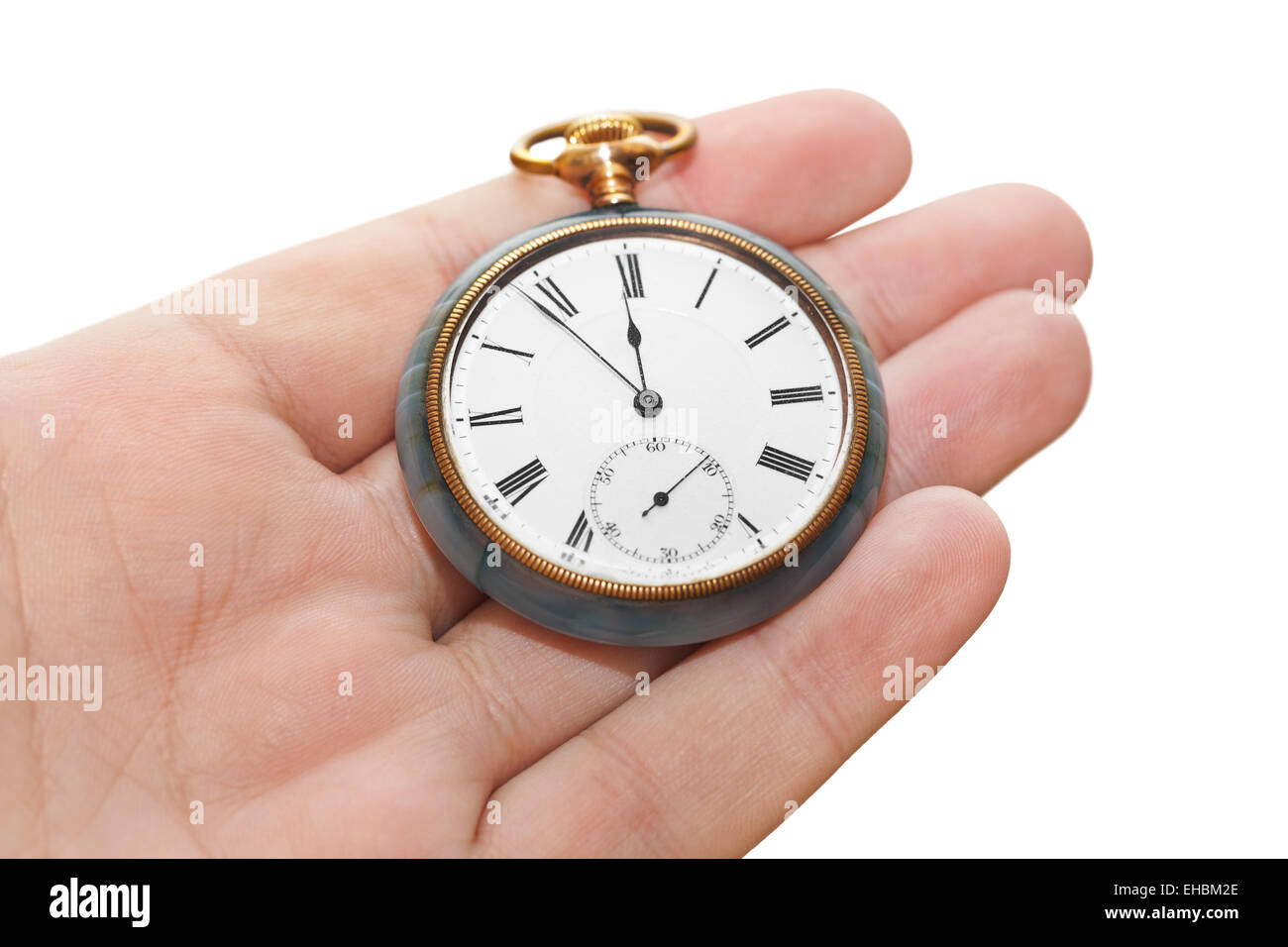 Retro watch in hand Stock Photo - Alamy