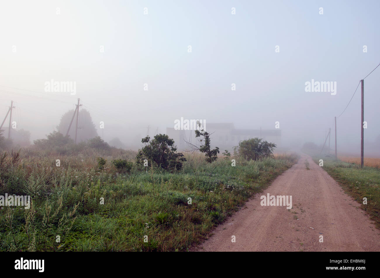 Road gravel fog foggy hi-res stock photography and images - Alamy