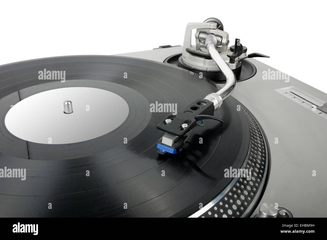 turntable - dj's vinyl player isolated on white background Stock Photo ...