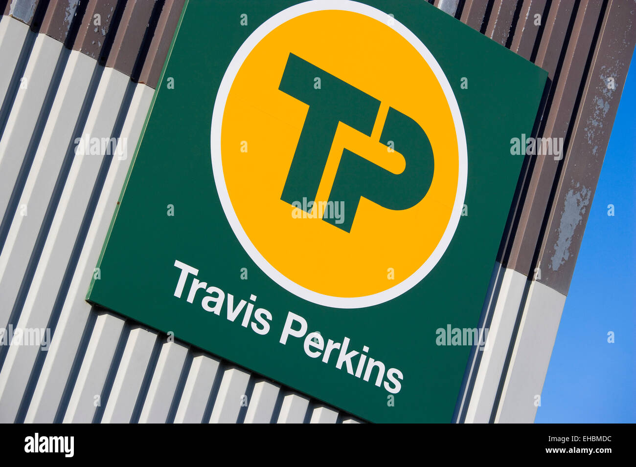 Business, Construction, DIY, Travis Perkins builders merchant's sign ...