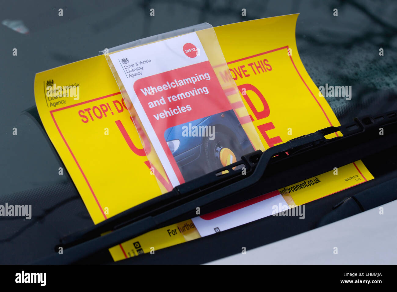 Law & Order, Traffic Control, Parking, clamping notice on the ...