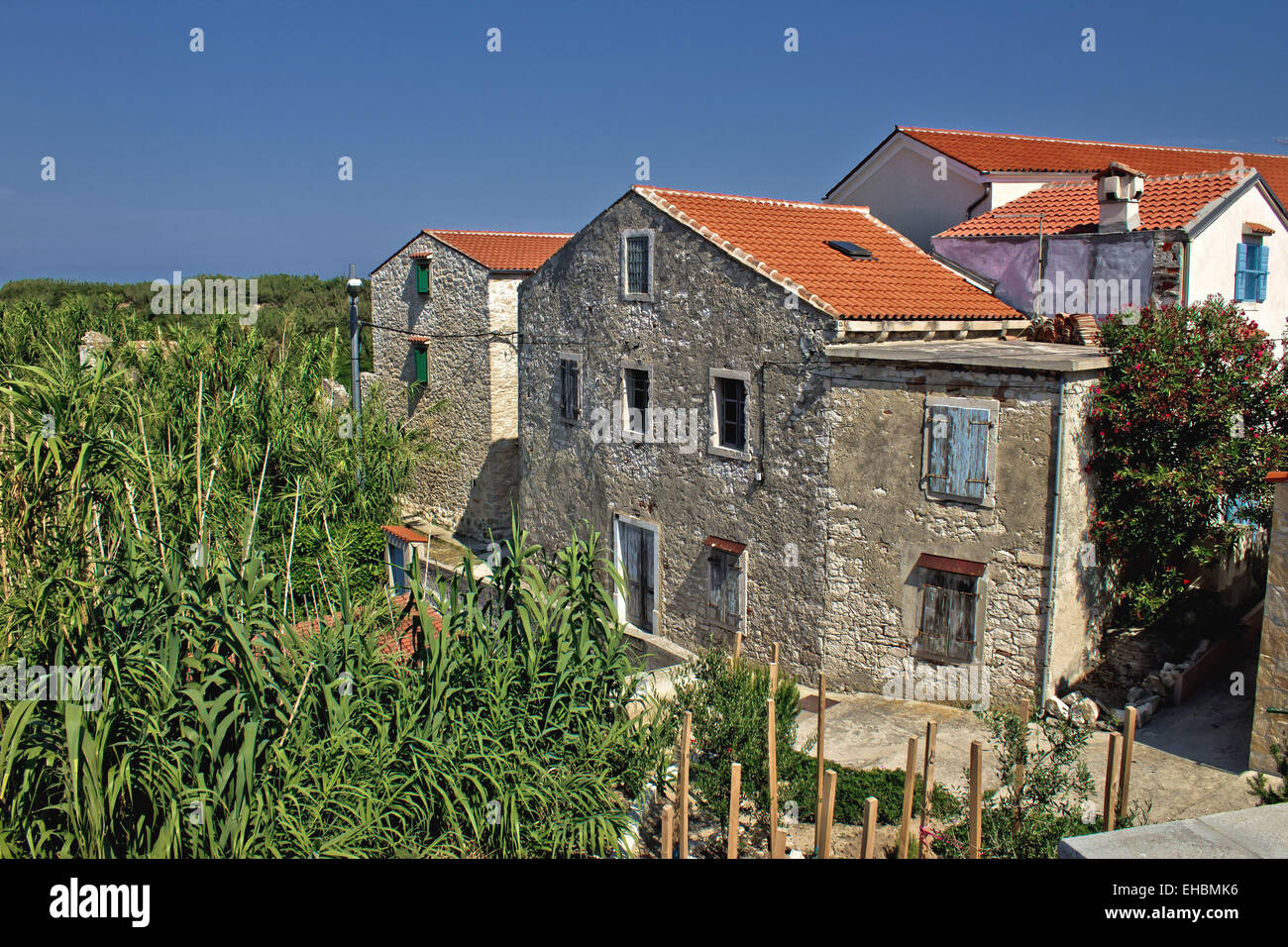 Dalmatian architecture, Island of Susak Stock Photo - Alamy