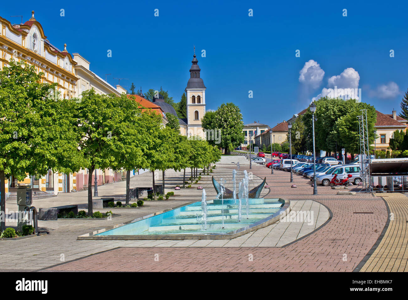 Town of Daruvar main square Stock Photo - Alamy